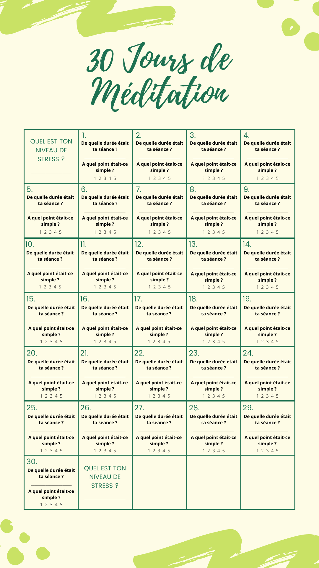 1 mois pour s'initier à la méditation - 30 jours pour réussir